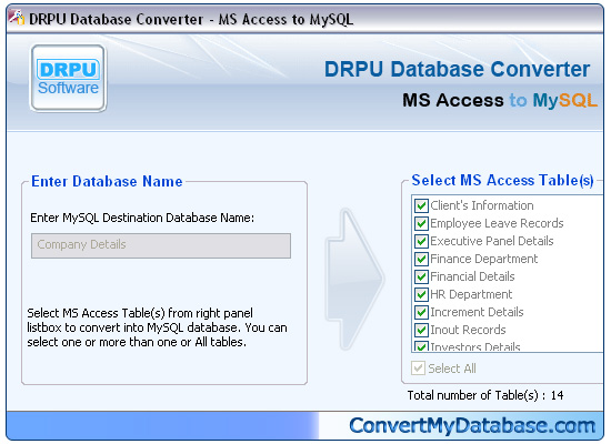 Ms Access To Mysql Database Converter Software Screenshots Data Base