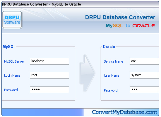 MySQL to Oracle database converter software